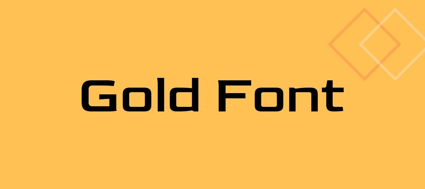 Gold Font Free Download