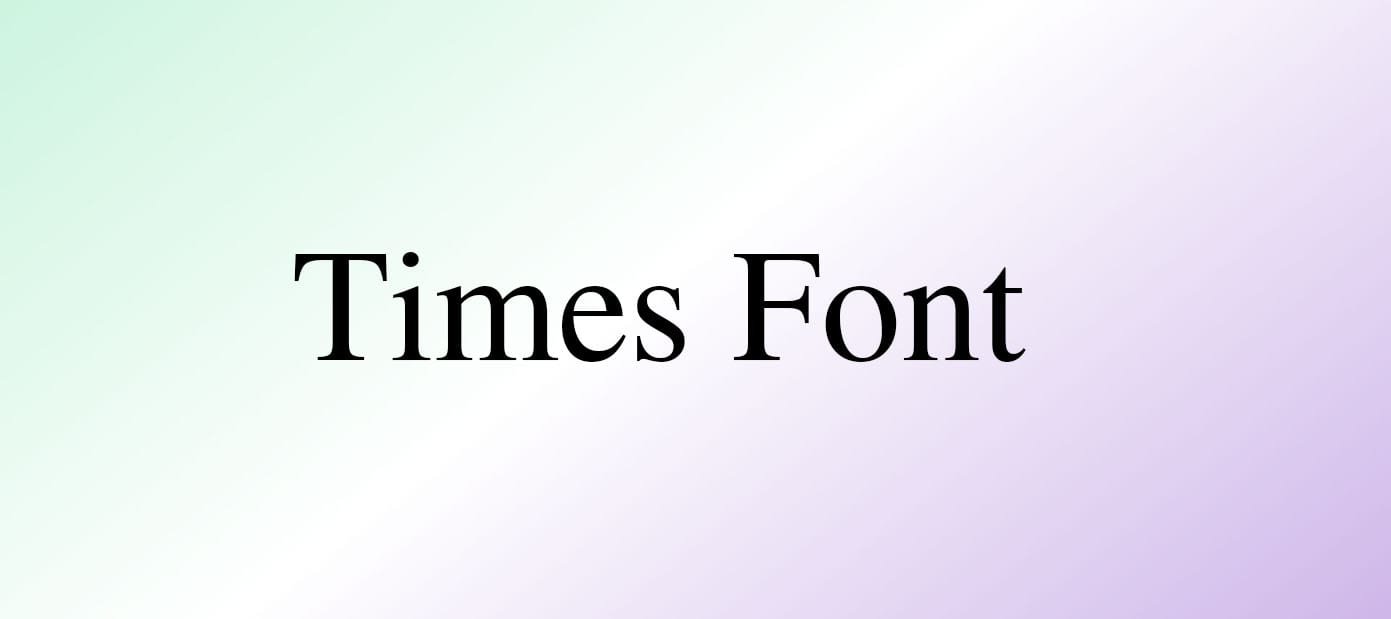 Times Font Free Download