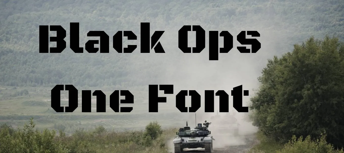 Black Ops One Font Free Download