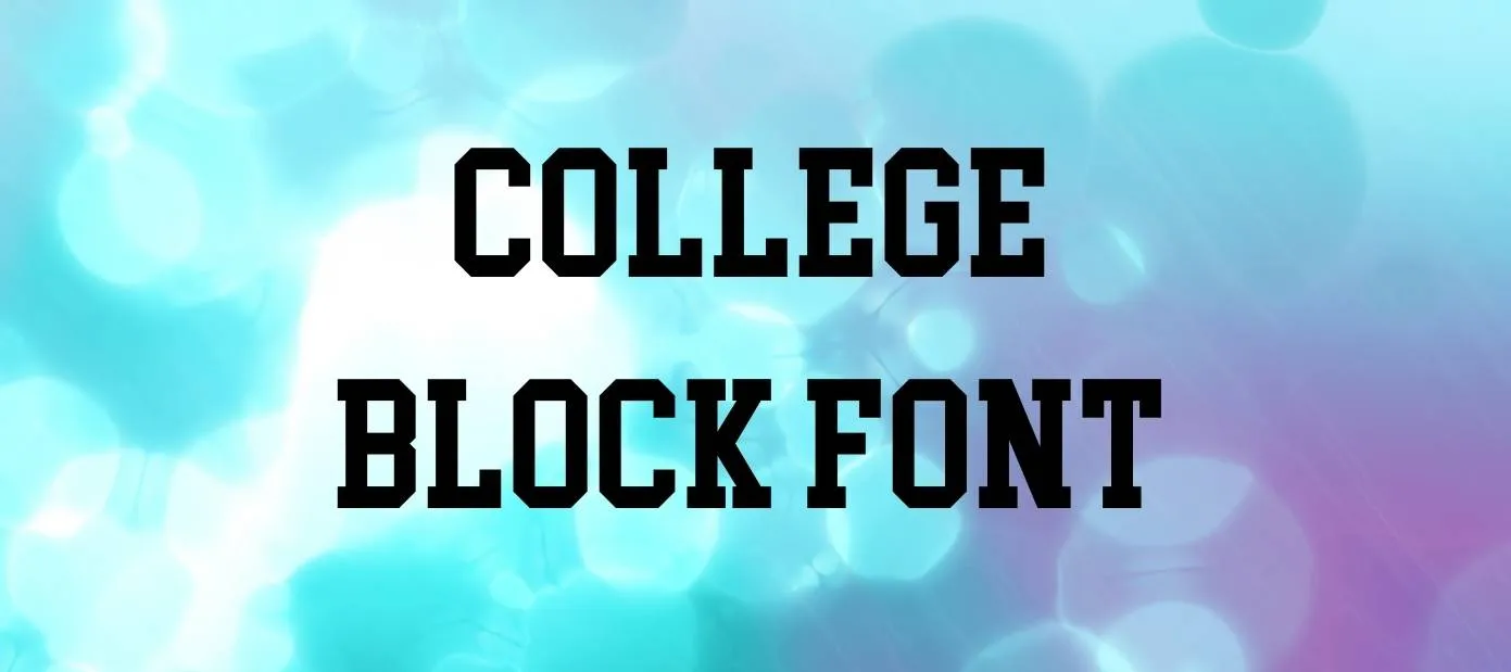 College Block Font Free Download