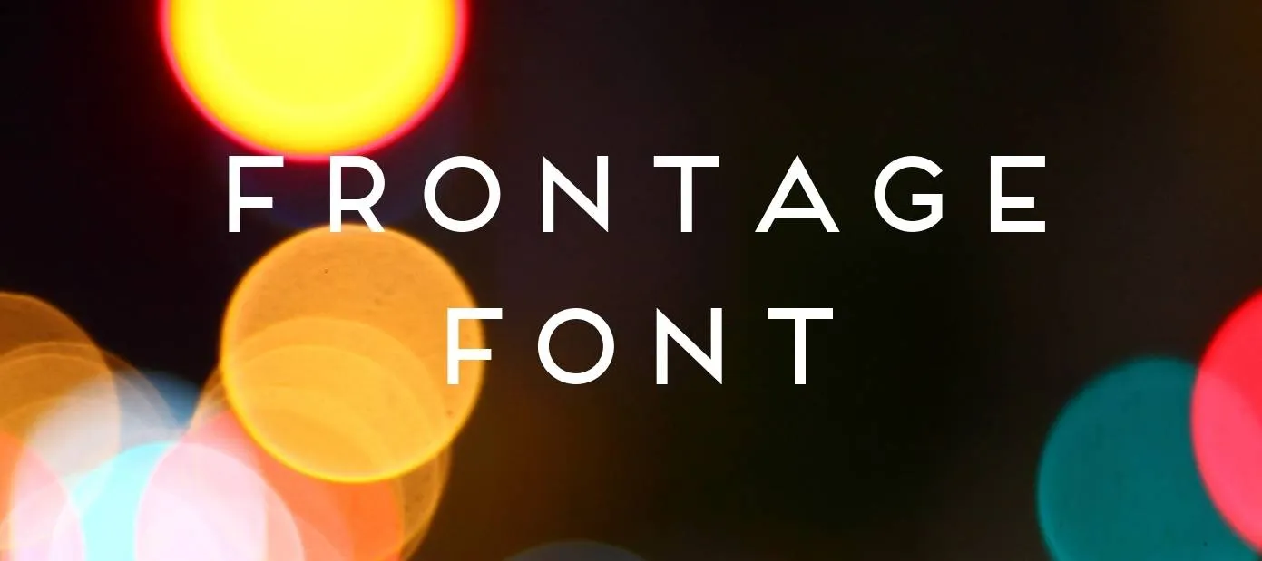 Frontage Font Free Download