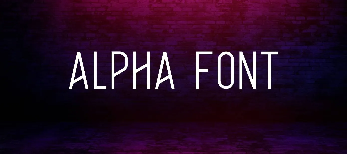 Alpha Font Free Download