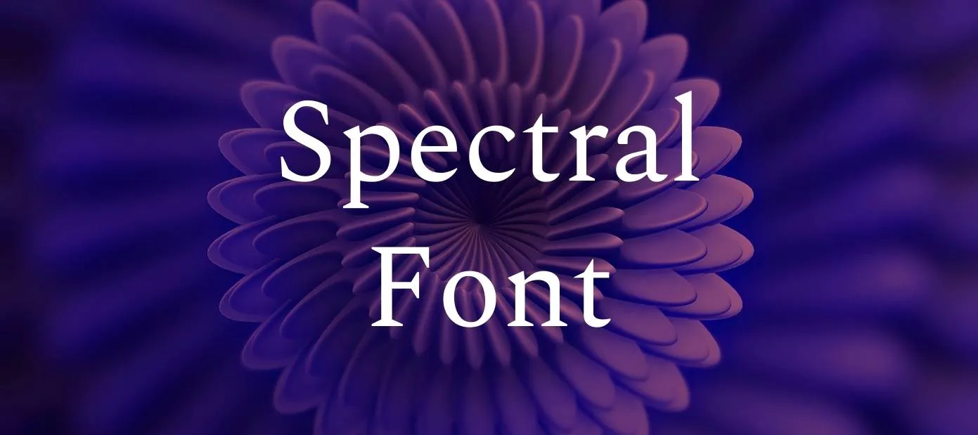 Spectral Font Free Download