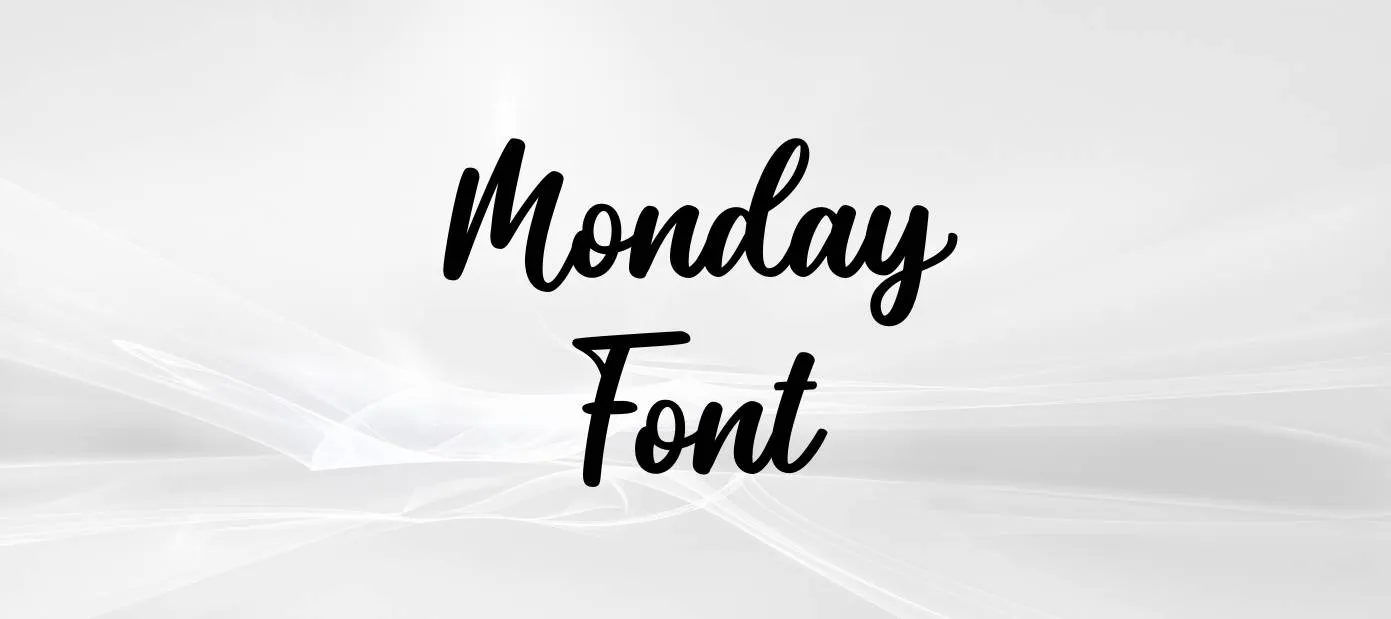 Monday Font Free Download