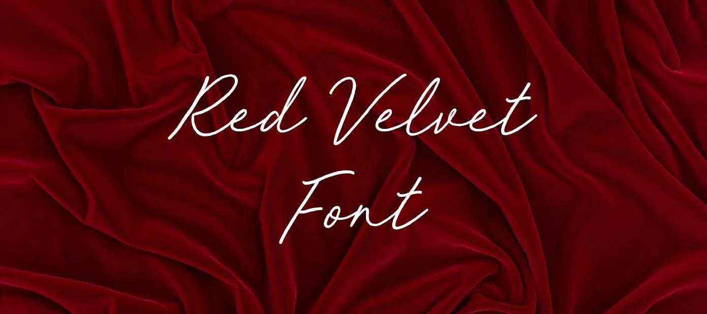 Red Velvet Font Free Download