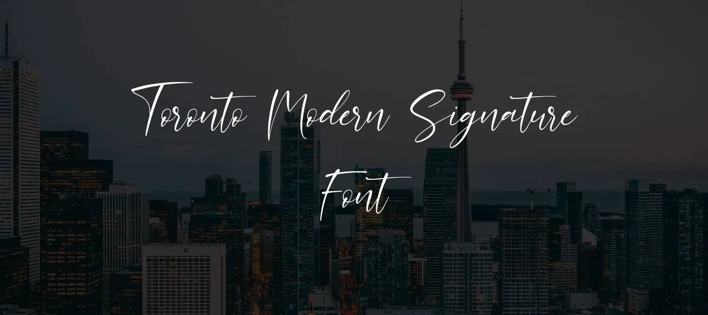 Toronto Modern Signature Font Free Download