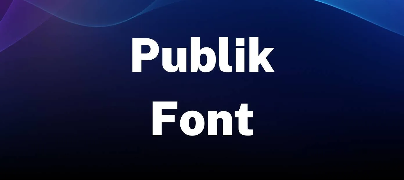Publik Font Free Download
