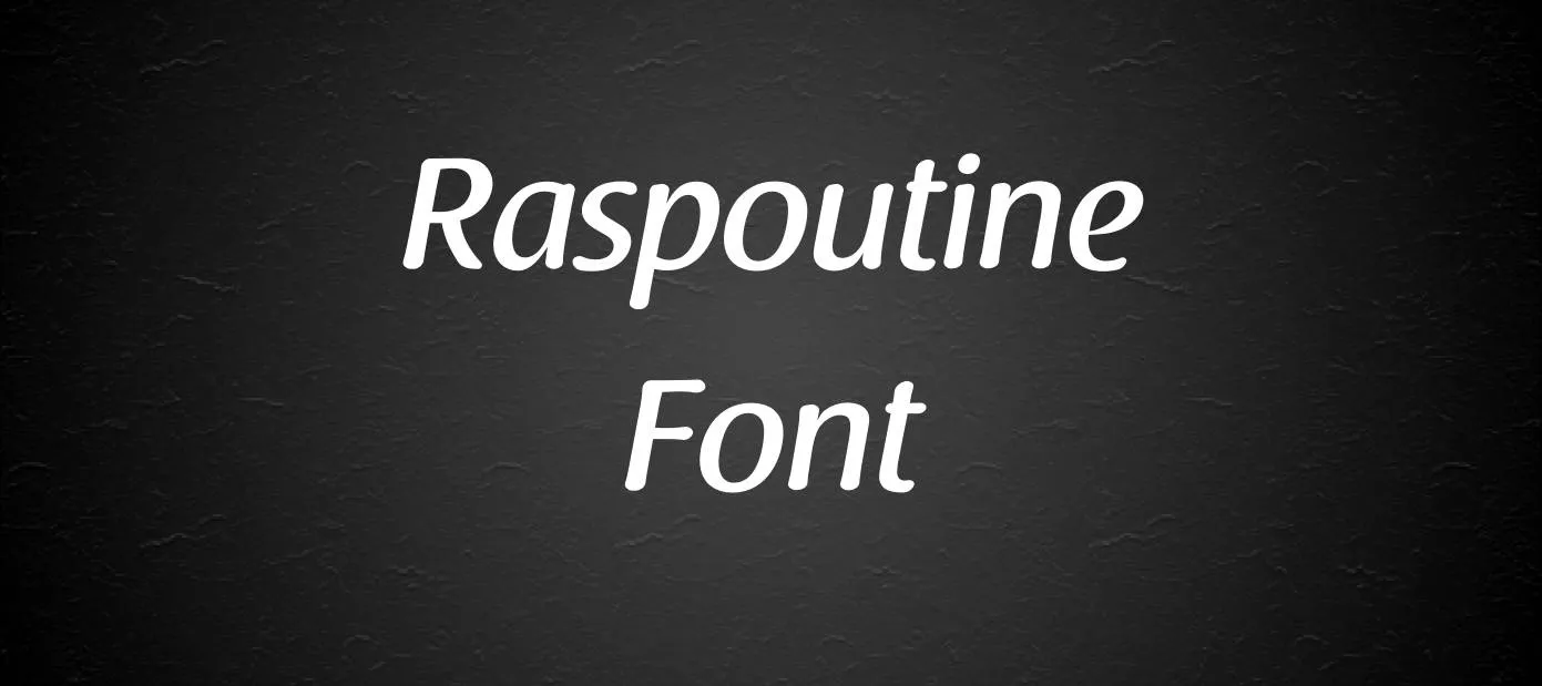 Raspoutine Font Free Download