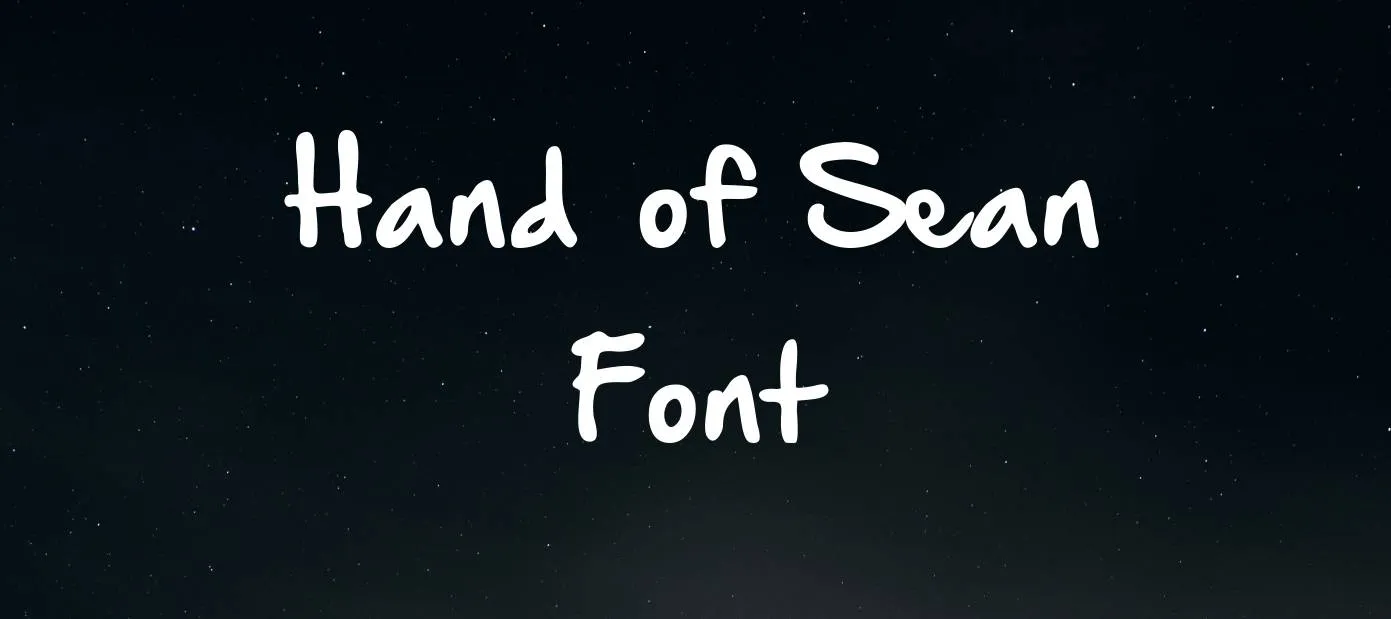 Hand of Sean Font Free Download