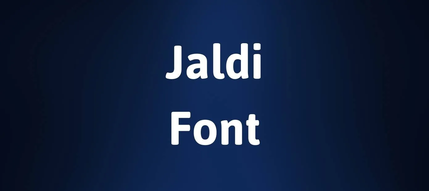 Jaldi Font Free Download