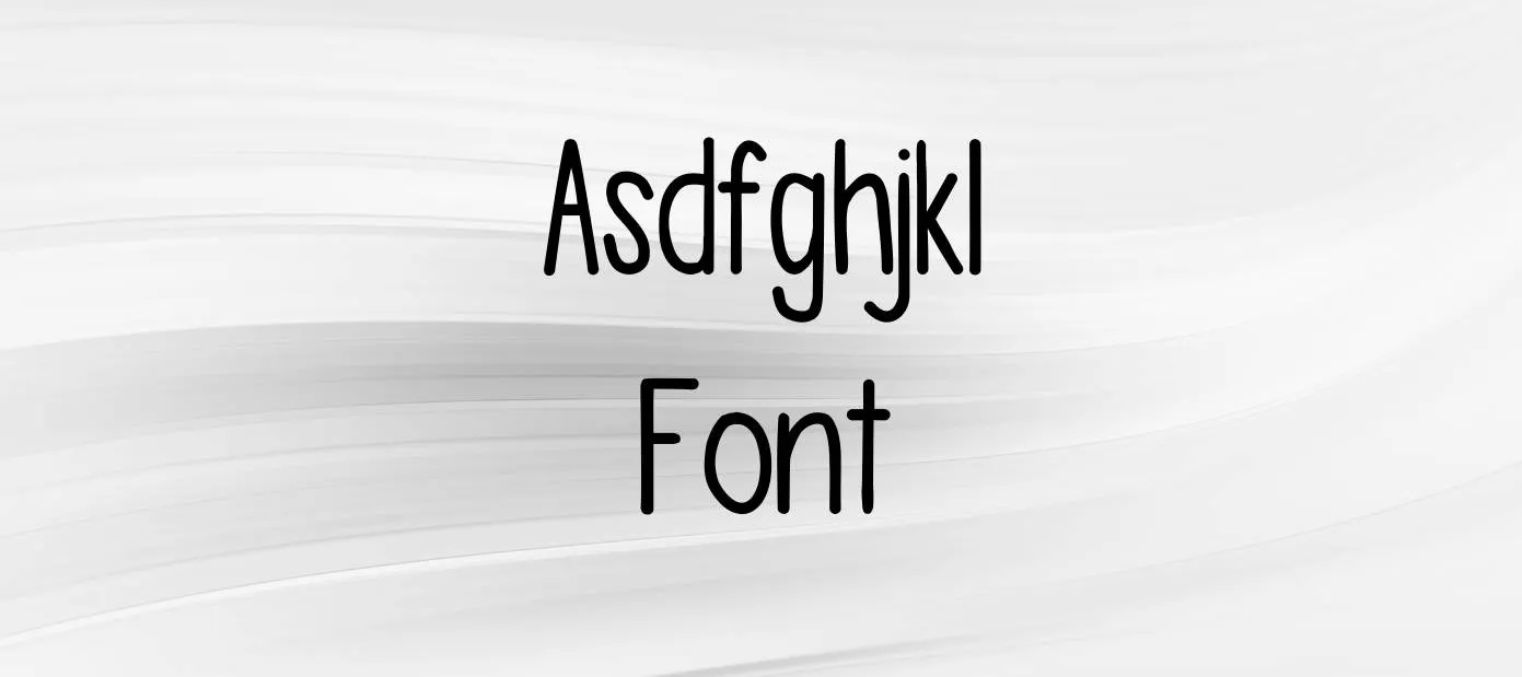 Asdfghjkl Font Free Download