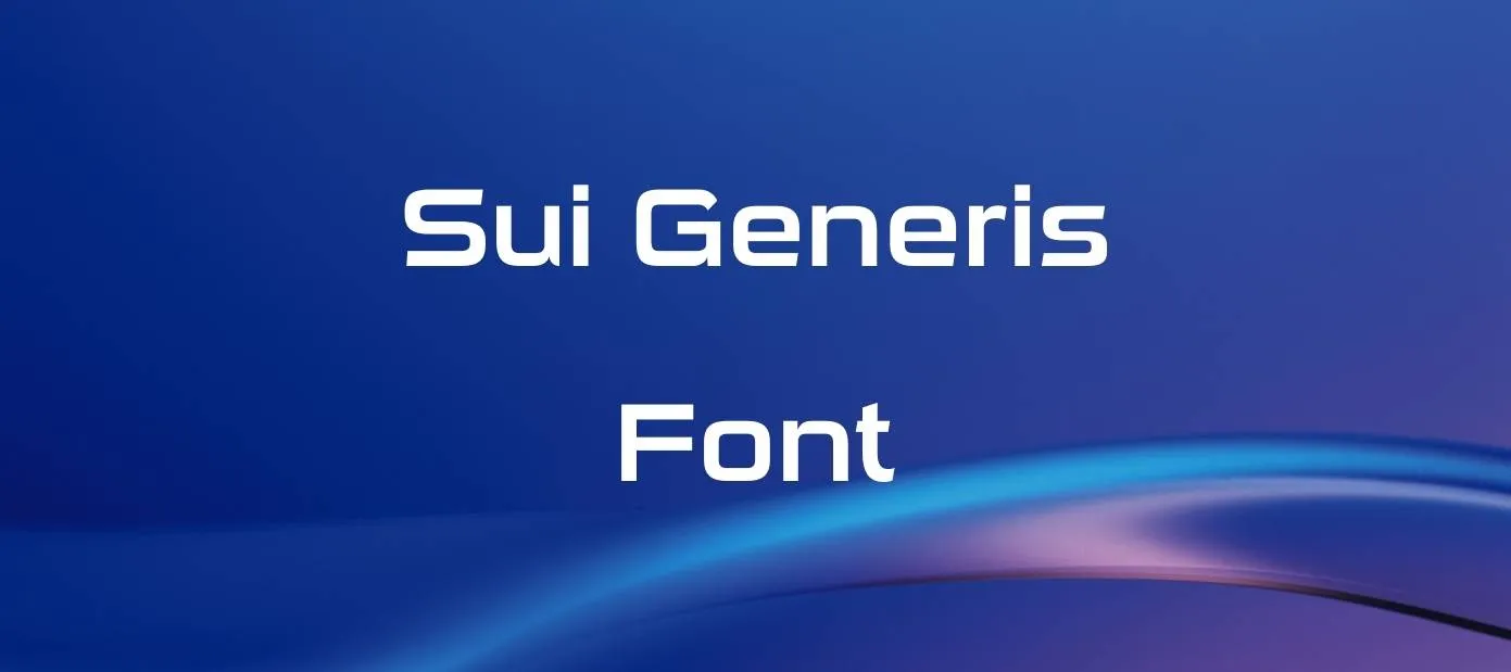 Sui Generis Font Free Download