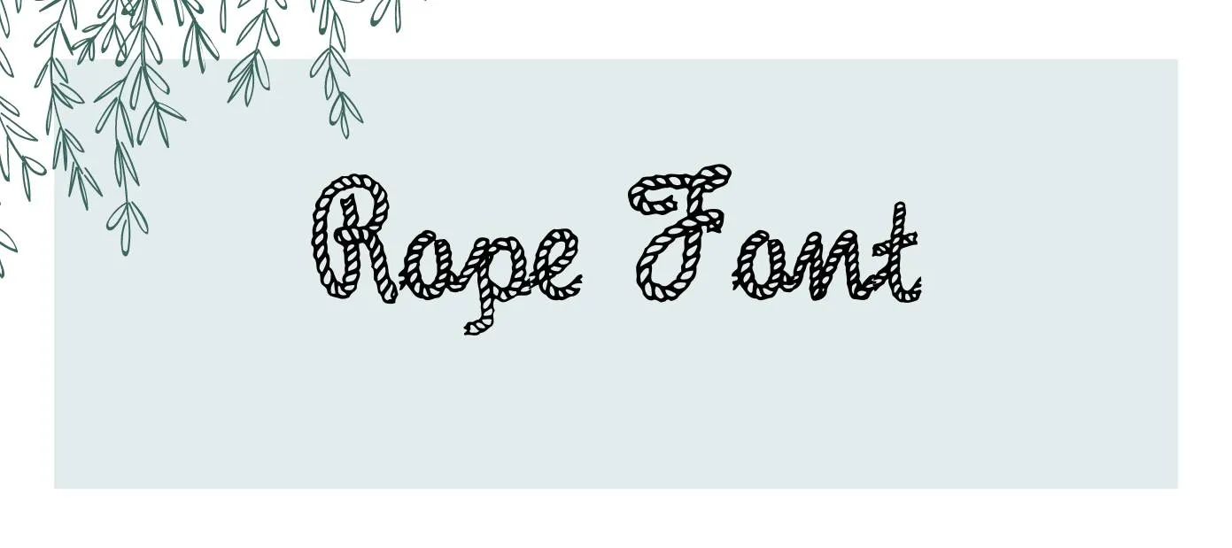 Rope Font Free Download