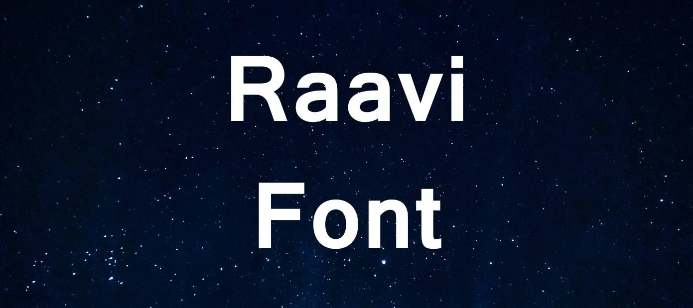 Raavi Font Free Download