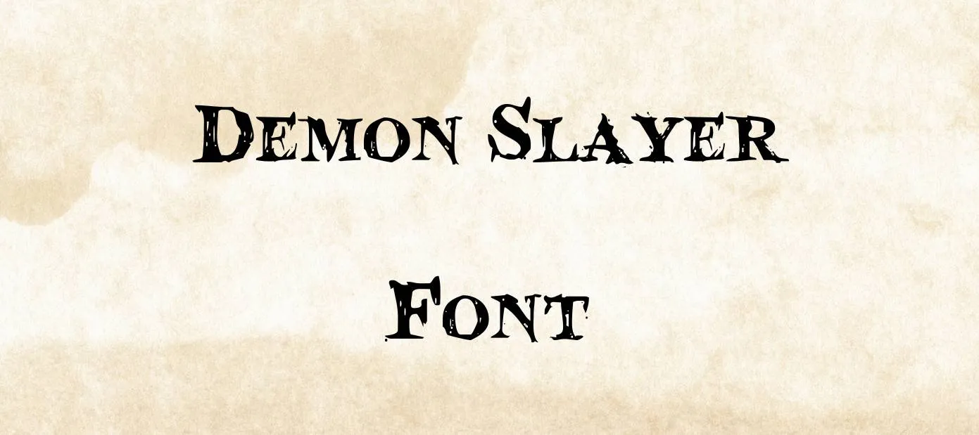 Demon Slayer Font Free Download