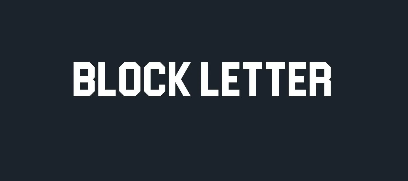 Block Letter Font Free Download